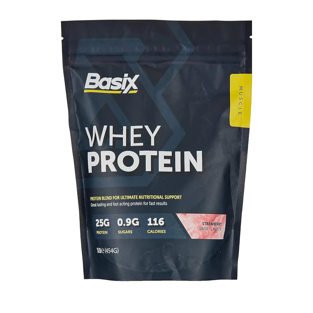 Basix Whey Protein Strawberry Swirl Flavour buy from The Food Balance